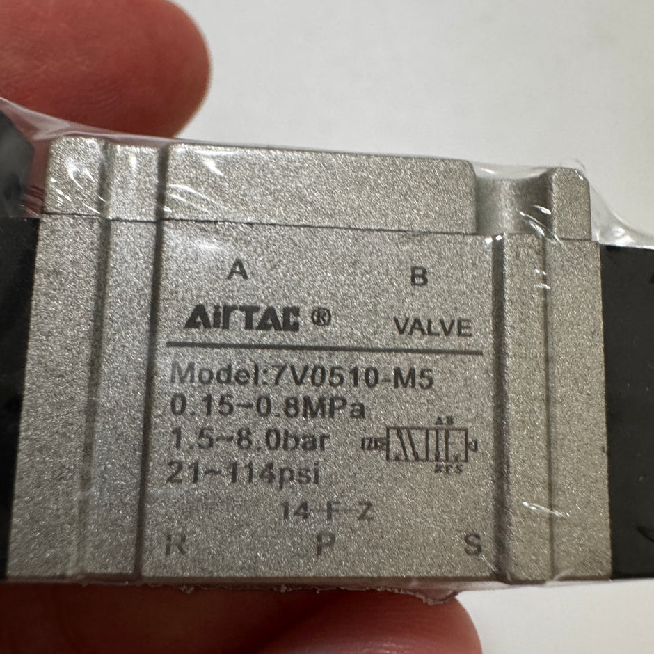 Airtac 7V0510-M5: Solenoid Air Valve - 7V0510M5B050
